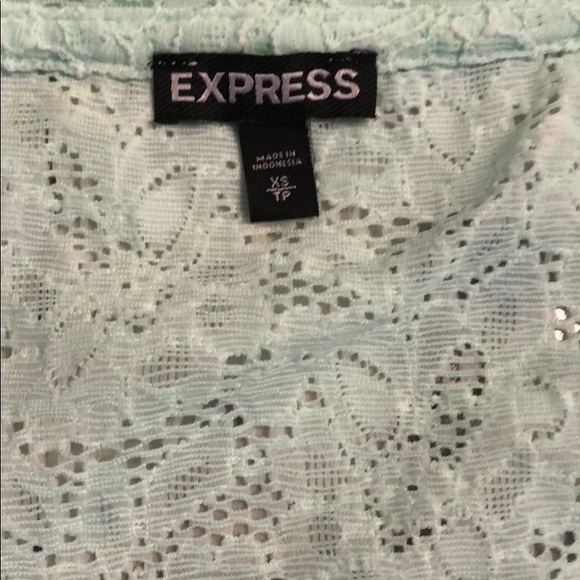 Express | Tops | Express Lace Mint Green Top | Poshmark